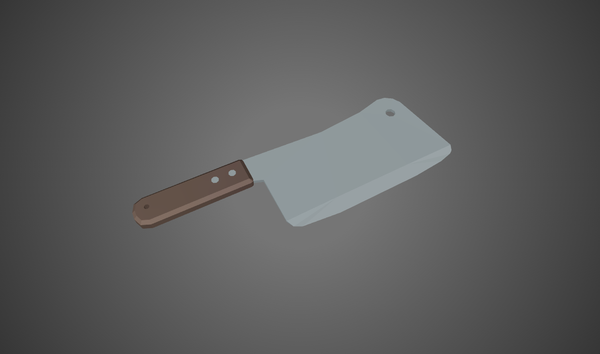 Butcher Knife - Free 3D Model By CreativeTrio - Poly Pizza