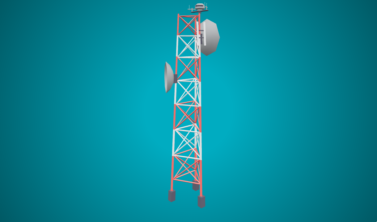 Radio tower - Free 3D Model By Poly by Google - Poly Pizza