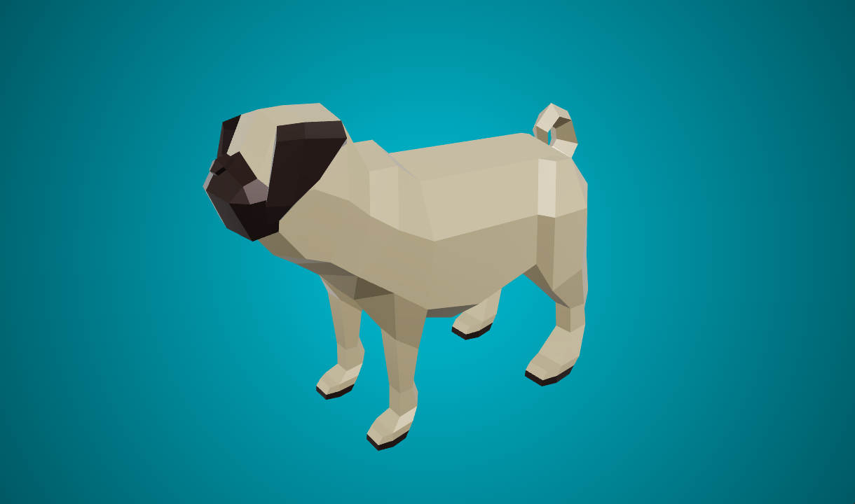 Pug - Free 3D Model By Quaternius - Poly Pizza