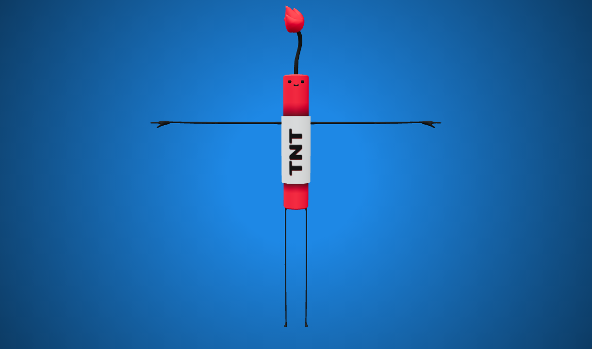 TNT Character - Free 3D Model By Polygonal Mind - Poly Pizza