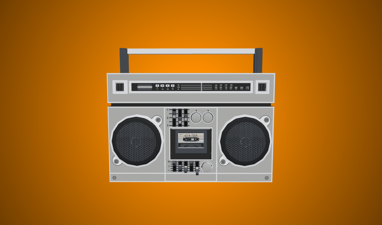 Boombox - Free 3D Model By Poly by Google - Poly Pizza