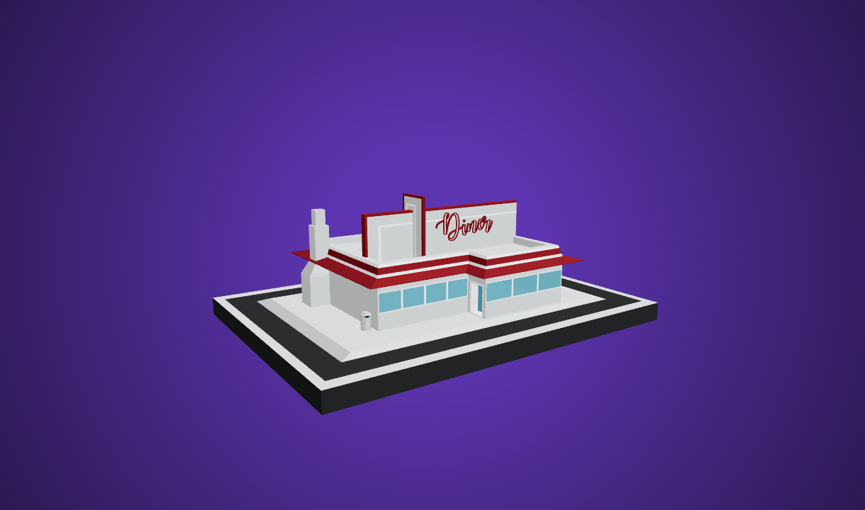 Diner - Free 3D Model By Poly by Google - Poly Pizza