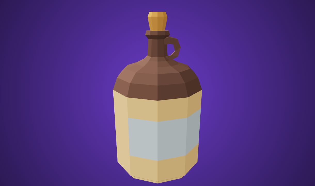 Grog Bottle - Free 3D Model By Don Carson - Poly Pizza