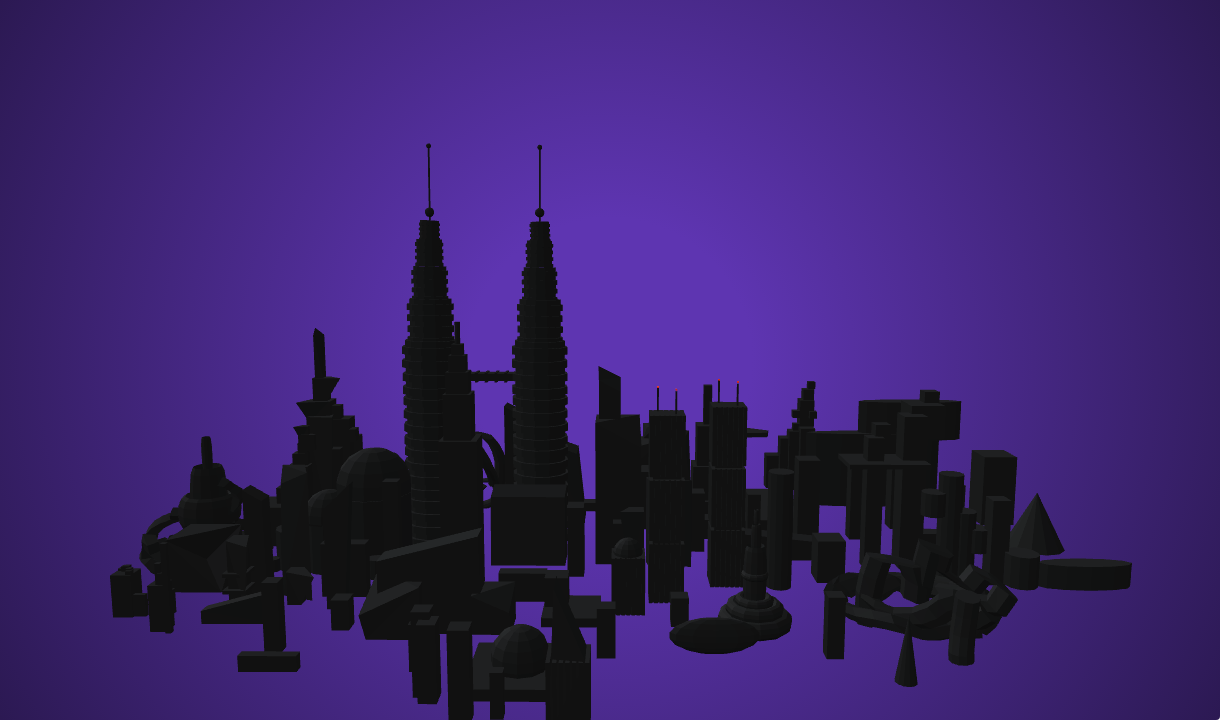 Blocks Skyline - Free 3D Model By Anna dream brush - Poly Pizza