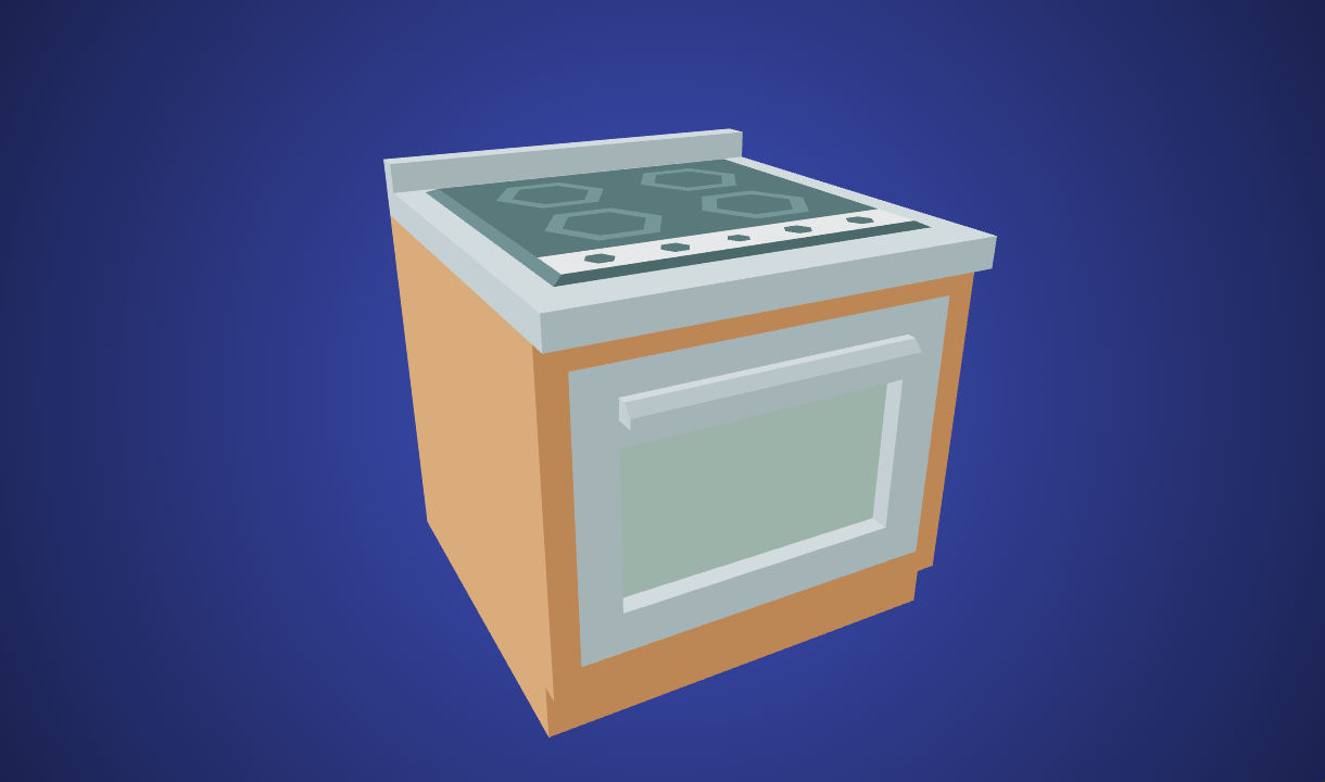 Kitchen Stove Electric - Free 3D Model By Kenney - Poly Pizza