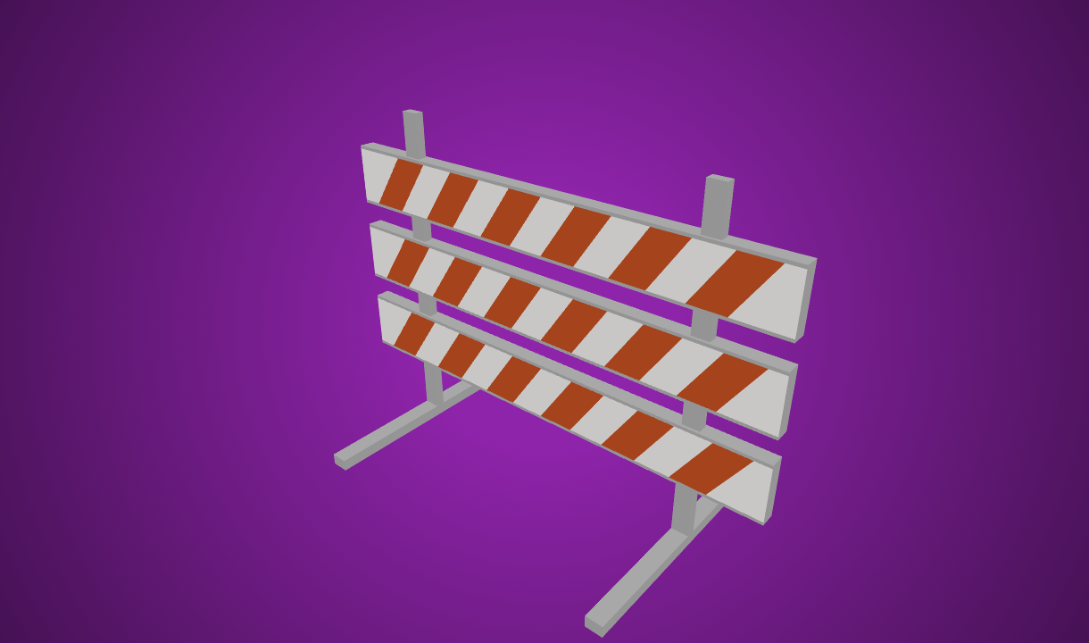 Traffic Barrier - Free 3D Model By Quaternius - Poly Pizza