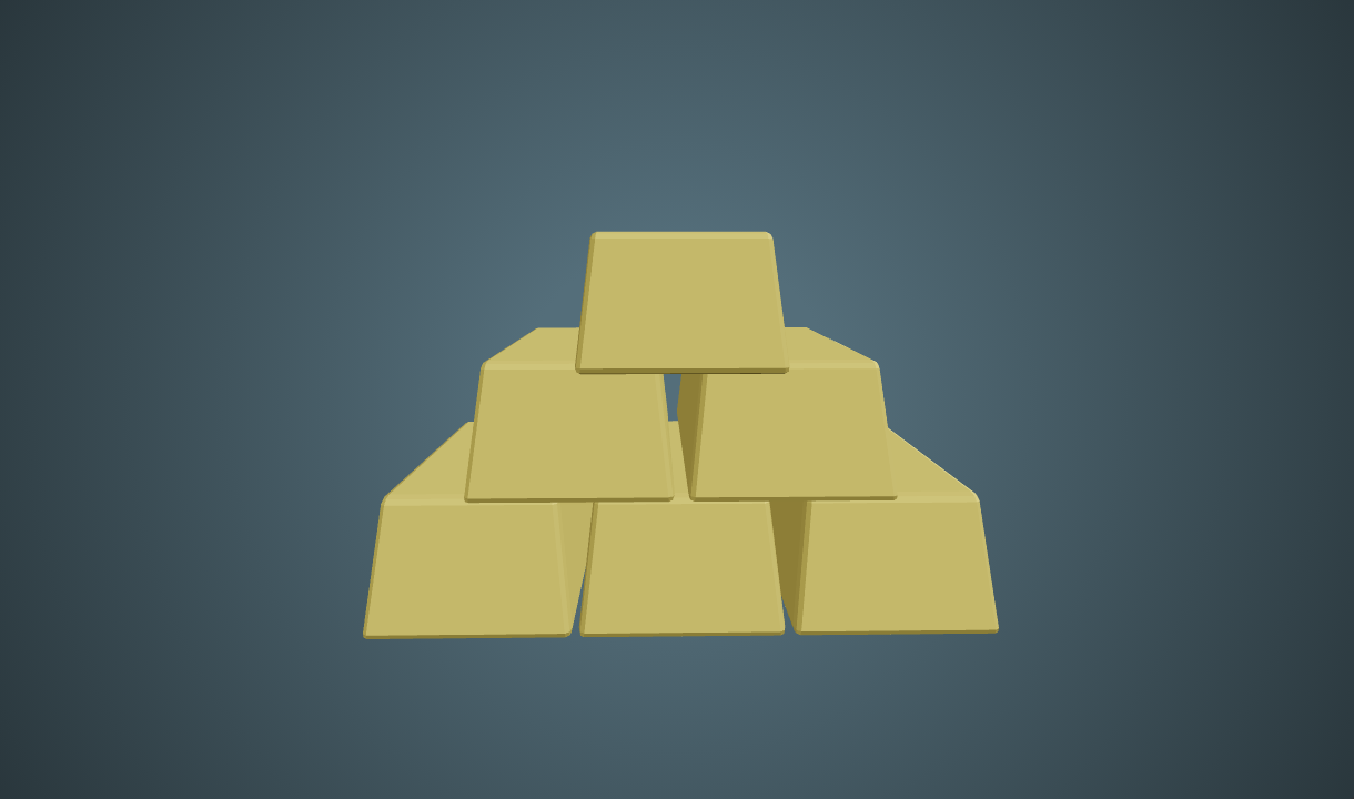 Gold Ingots - Free 3D Model By Quaternius - Poly Pizza