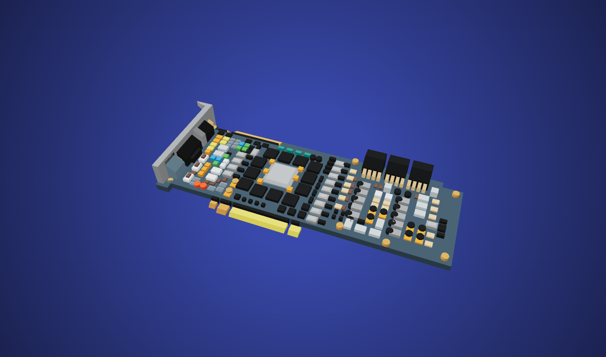 The Long Graphics Card PCB - Free 3D Model By Gone U - Poly Pizza