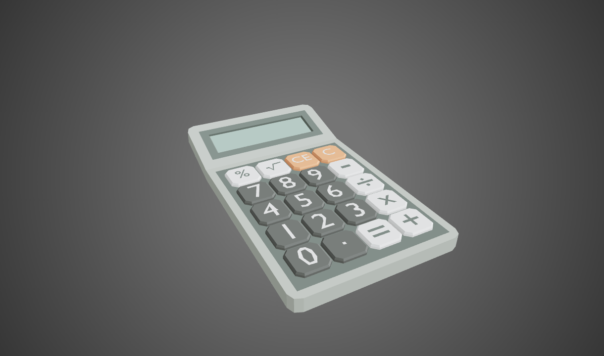 Calculator - Free 3D Model By J-Toastie - Poly Pizza