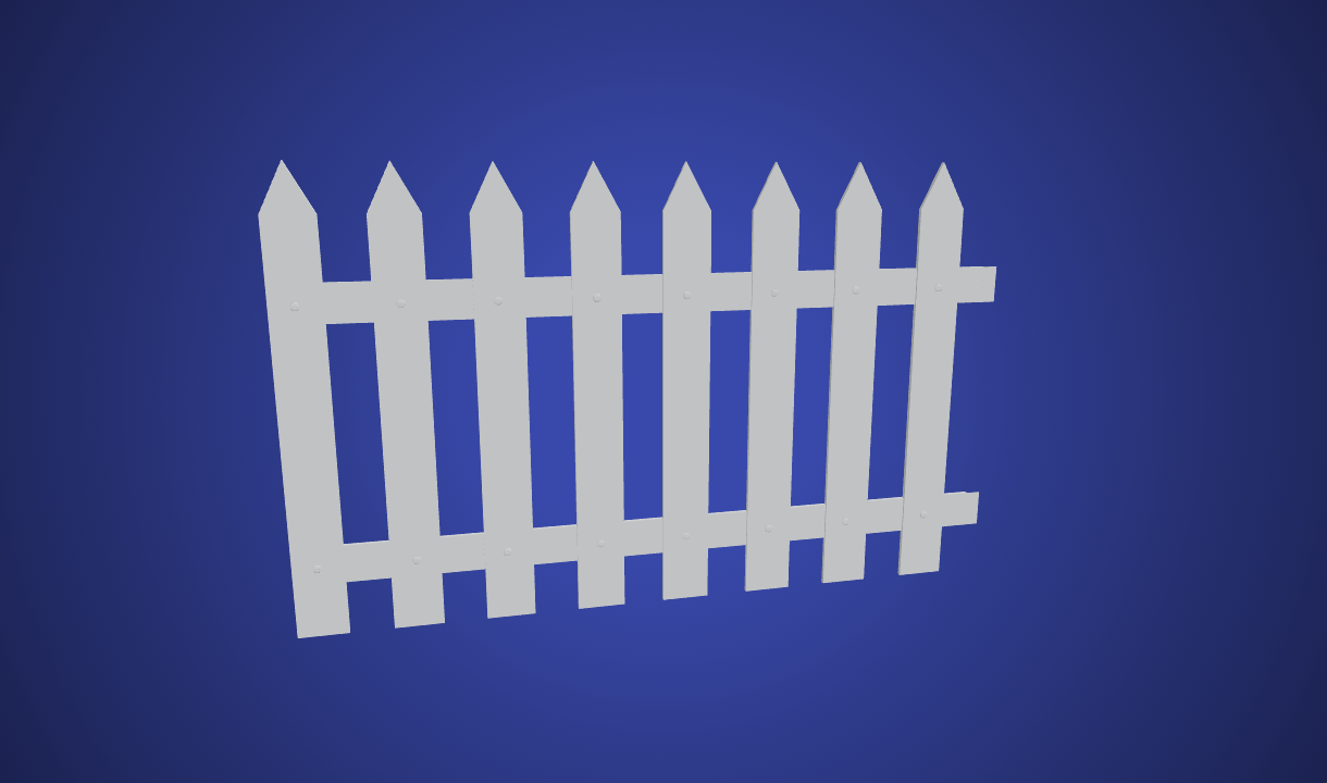 Picket Fence - Free 3D Model By PIOWAG - Poly Pizza