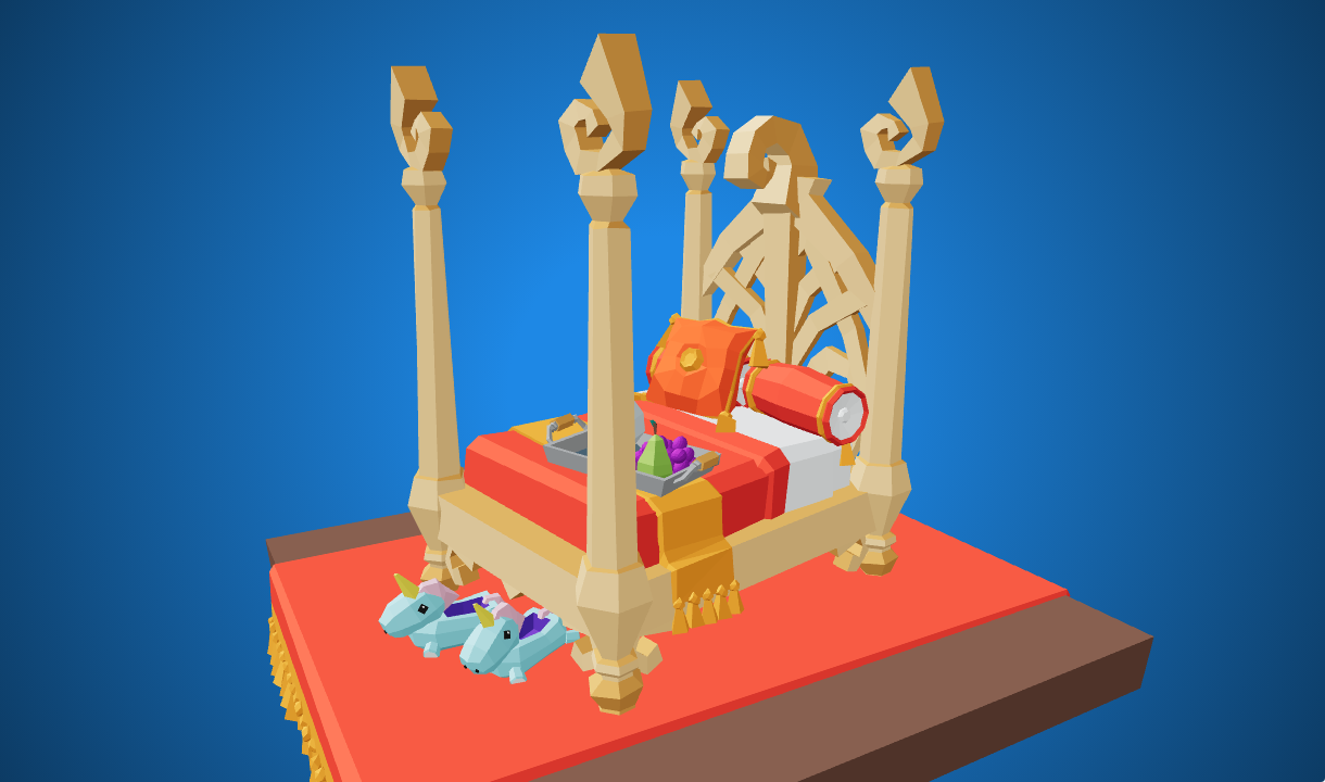 Elven Bed - Free 3D Model By Nick Slough - Poly Pizza