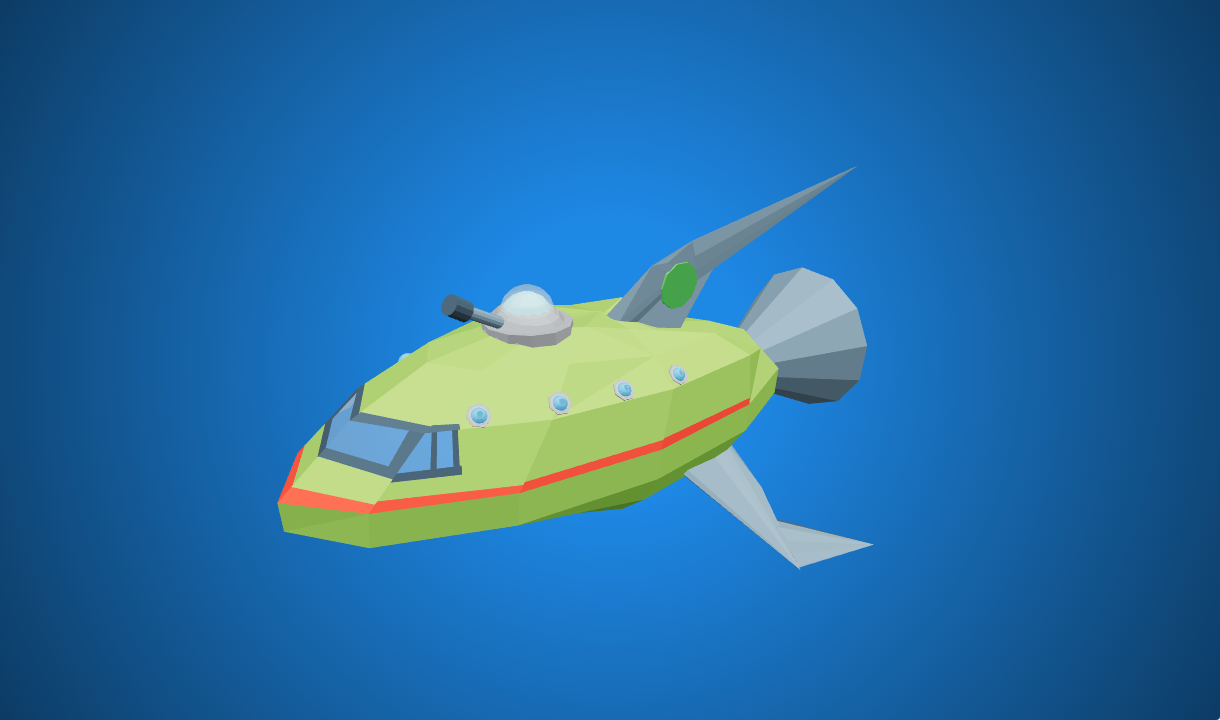 spaceship Goodnews - Free 3D Model By Justin Scifres - Poly Pizza