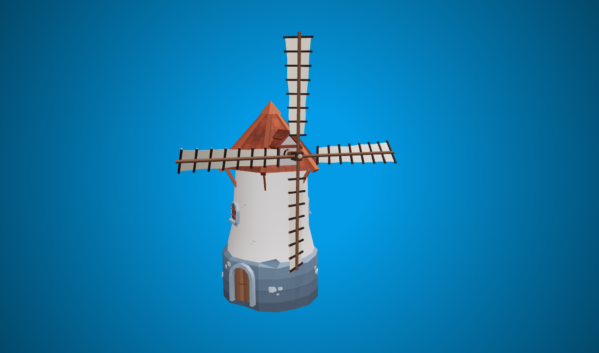 Windmill - Free 3D Model By Pixel - Poly Pizza