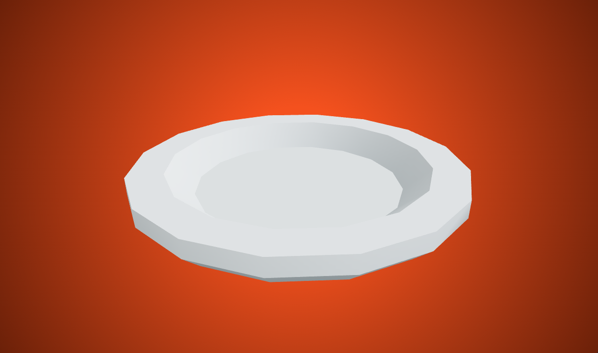 Plate - Free 3D Model By Kay Lousberg - Poly Pizza