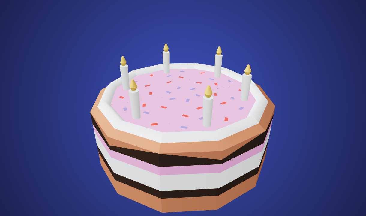 Cake Birthday - Free 3D Model By Kenney - Poly Pizza