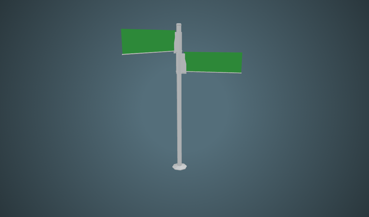 Road Sign Double - Free 3D Model By J-Toastie - Poly Pizza