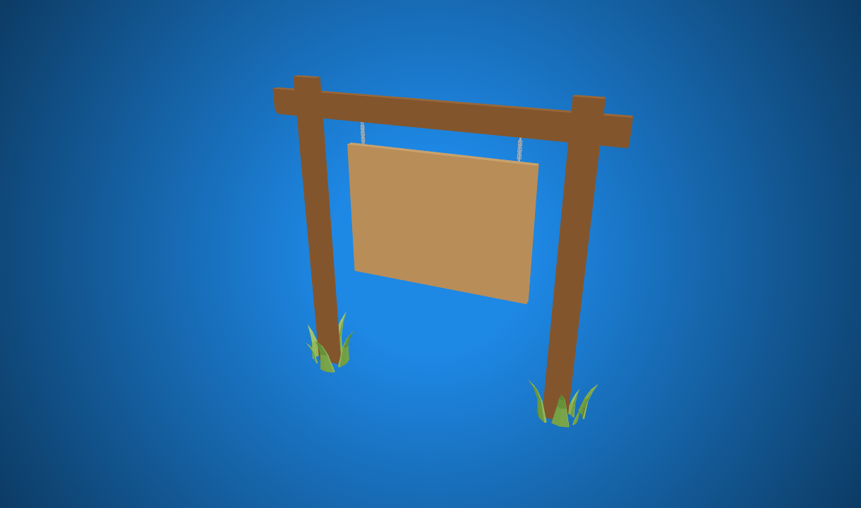 Wooden Sign - Free 3D Model By iPoly3D - Poly Pizza