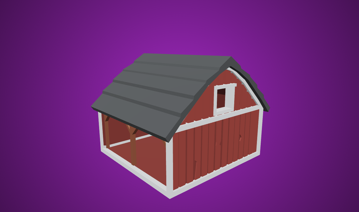 Open Barn - Free 3D Model By Quaternius - Poly Pizza