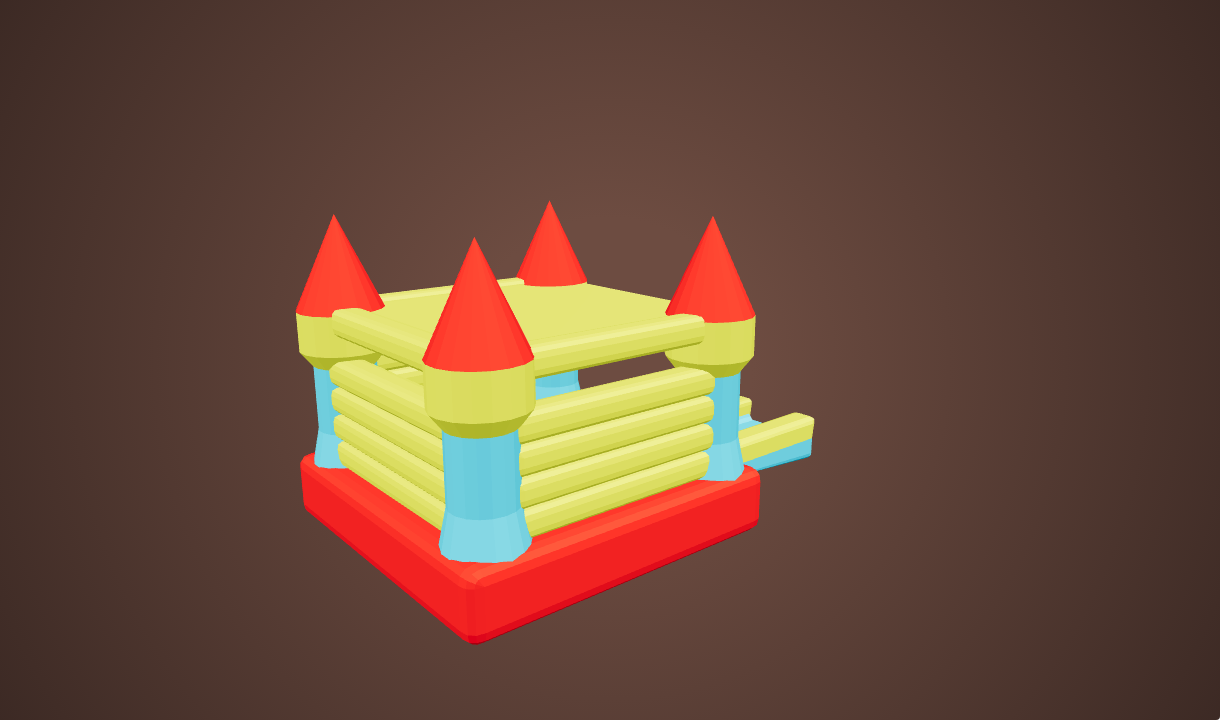 Bouncy castle - Free 3D Model By Poly by Google - Poly Pizza