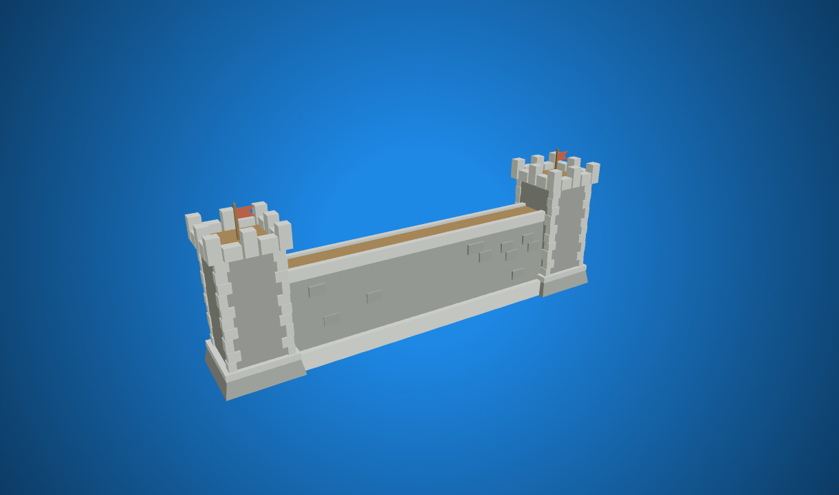 Stone Wall Towers - Free 3D Model By Quaternius - Poly Pizza