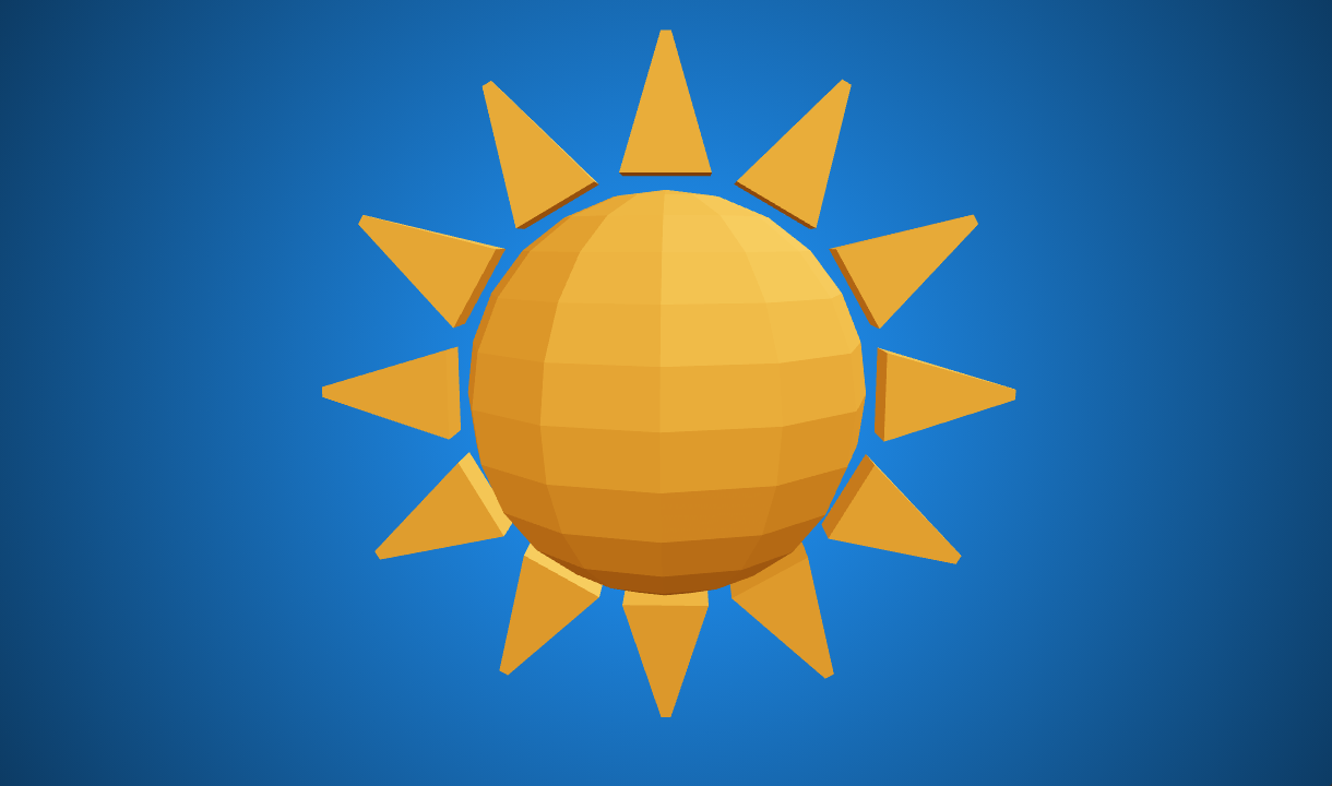 Sun - Free 3D Model By Poly by Google - Poly Pizza