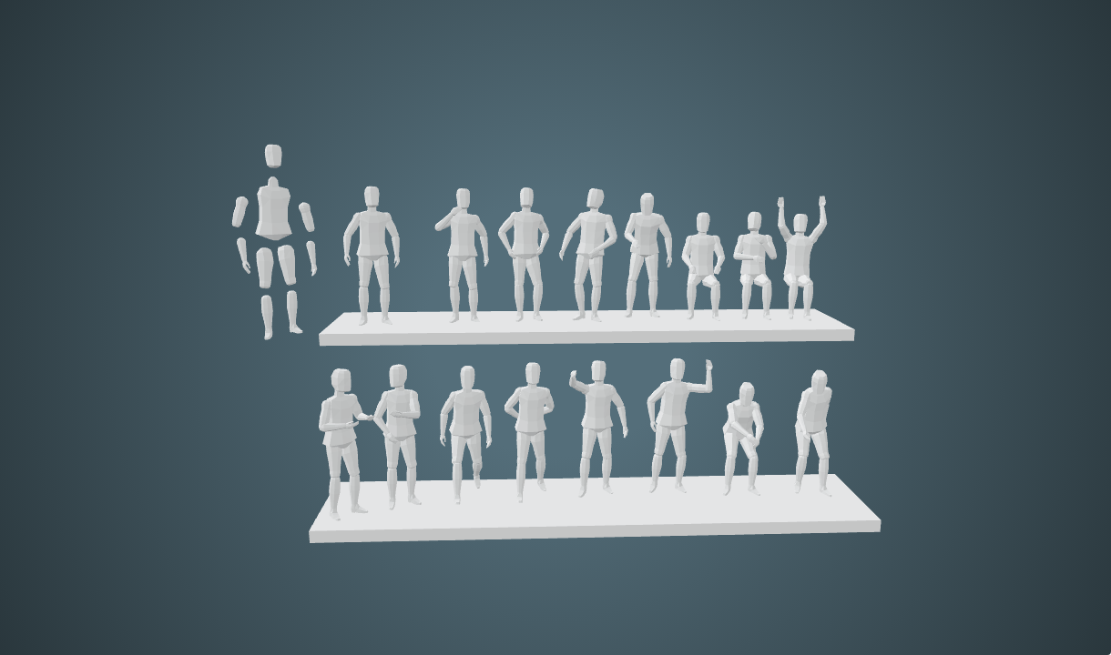 Low Poly Guys - Free 3D Model By Don Carson - Poly Pizza