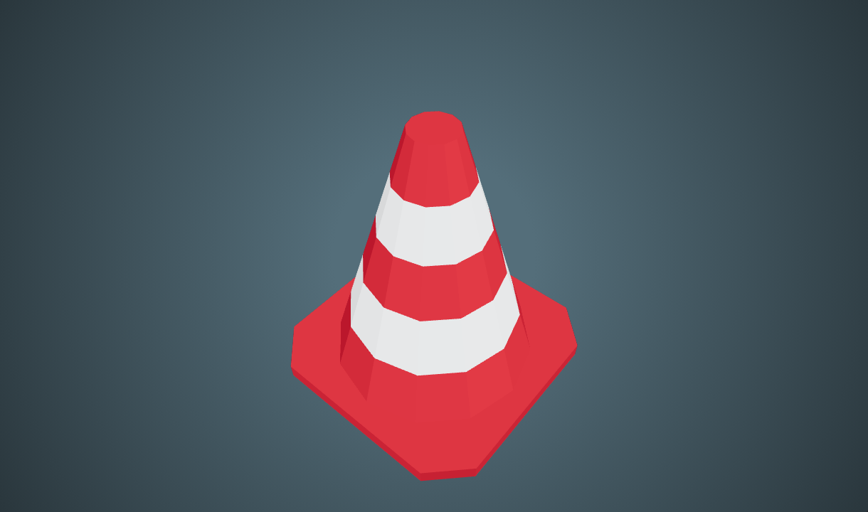 Road Cone - Free 3D Model By smallbigsquare - Poly Pizza