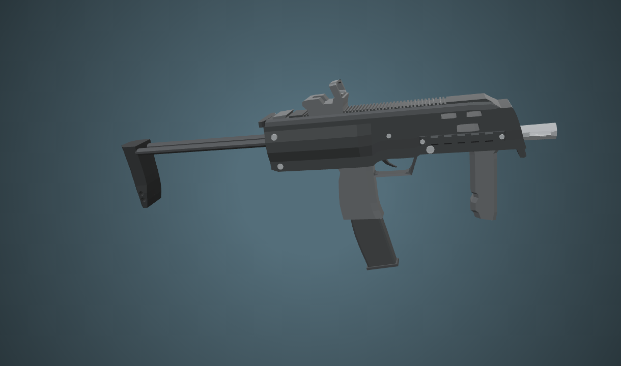 MP7 - Free 3D Model By Dark - Poly Pizza