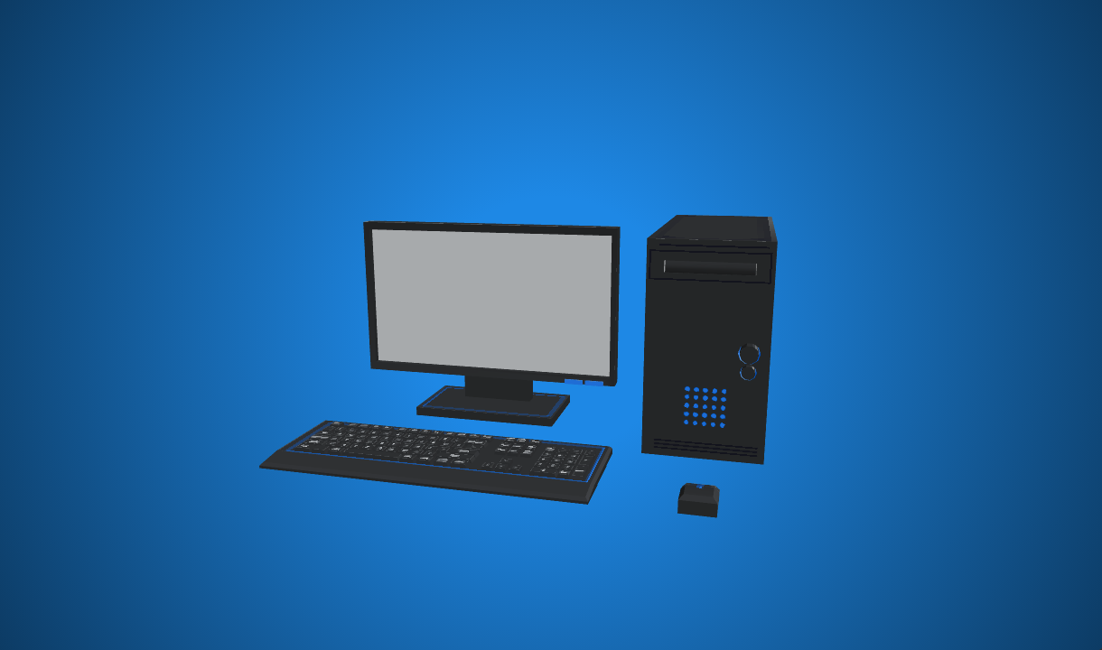 Computer - Free 3D Model By Poly by Google - Poly Pizza