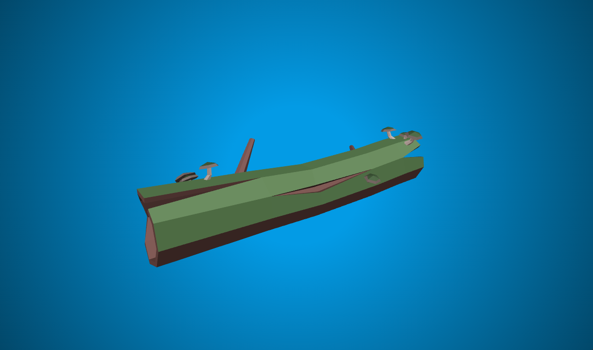 Wood Log with Moss - Free 3D Model By Quaternius - Poly Pizza