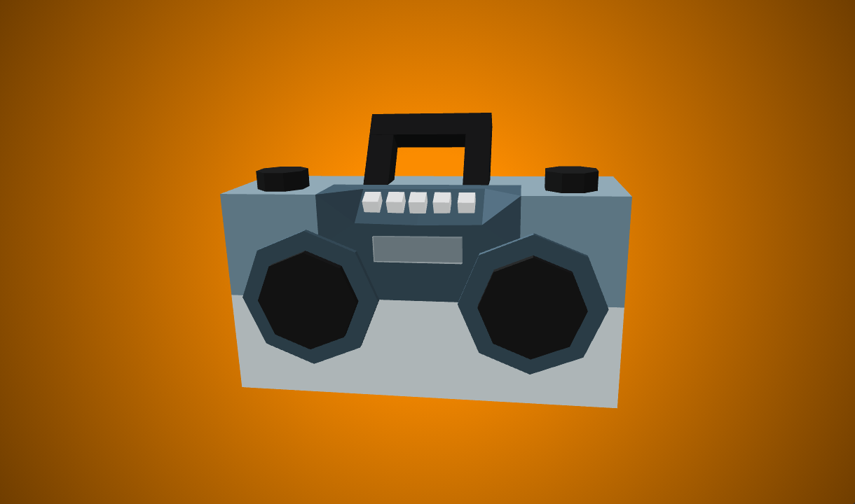 Boom Box - Free 3D Model By Lintufriikki - Poly Pizza