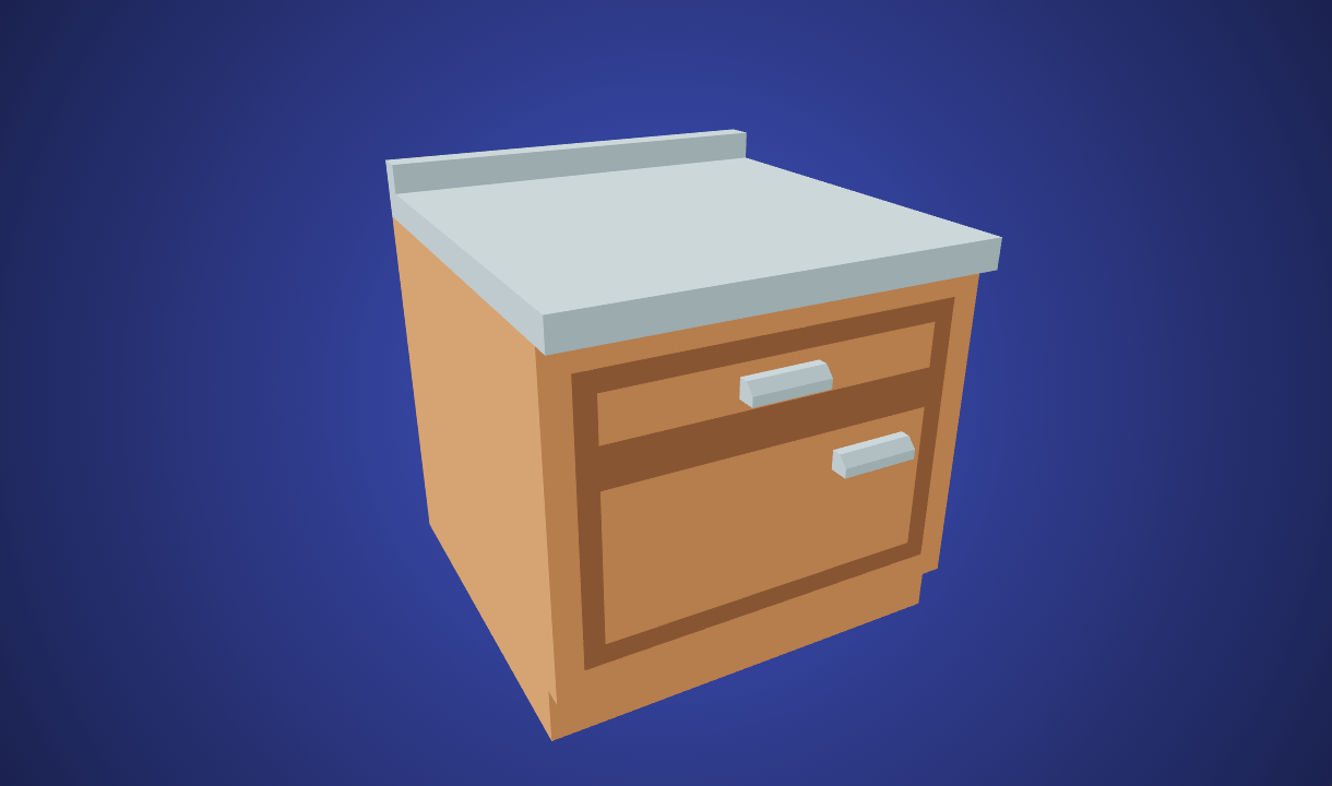 Kitchen Cabinet Drawer - Free 3D Model By Kenney - Poly Pizza