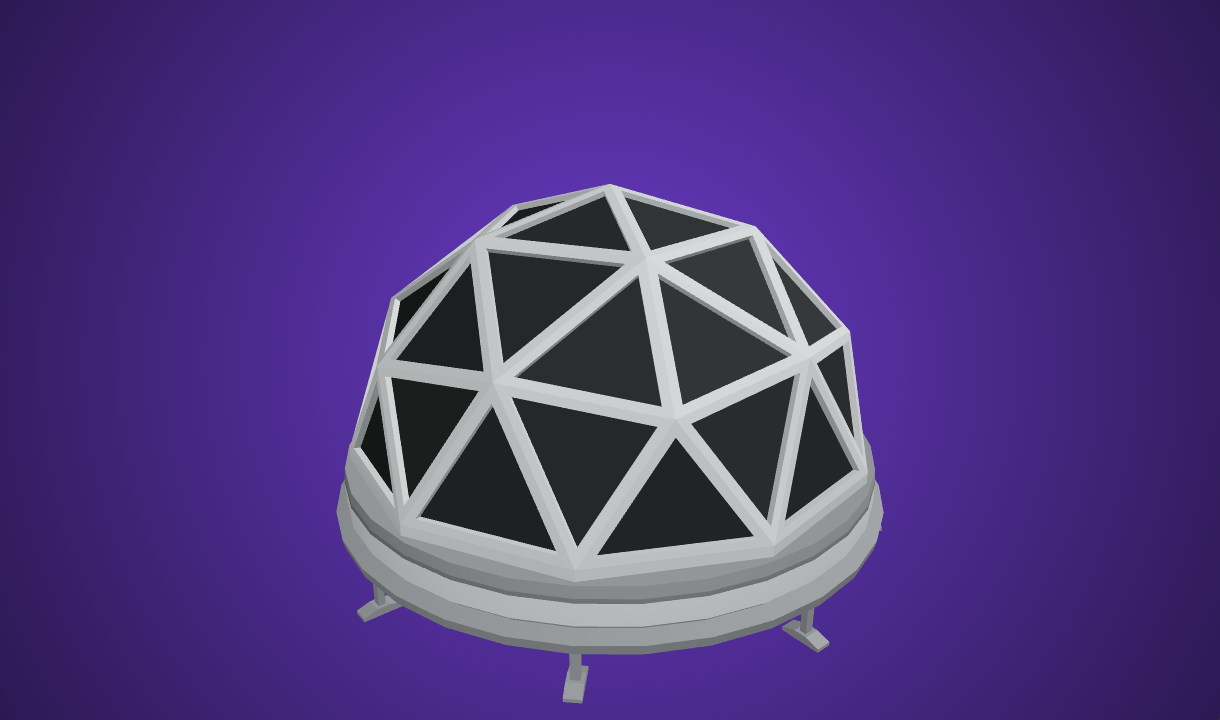 Geodesic Dome - Free 3D Model By Quaternius - Poly Pizza