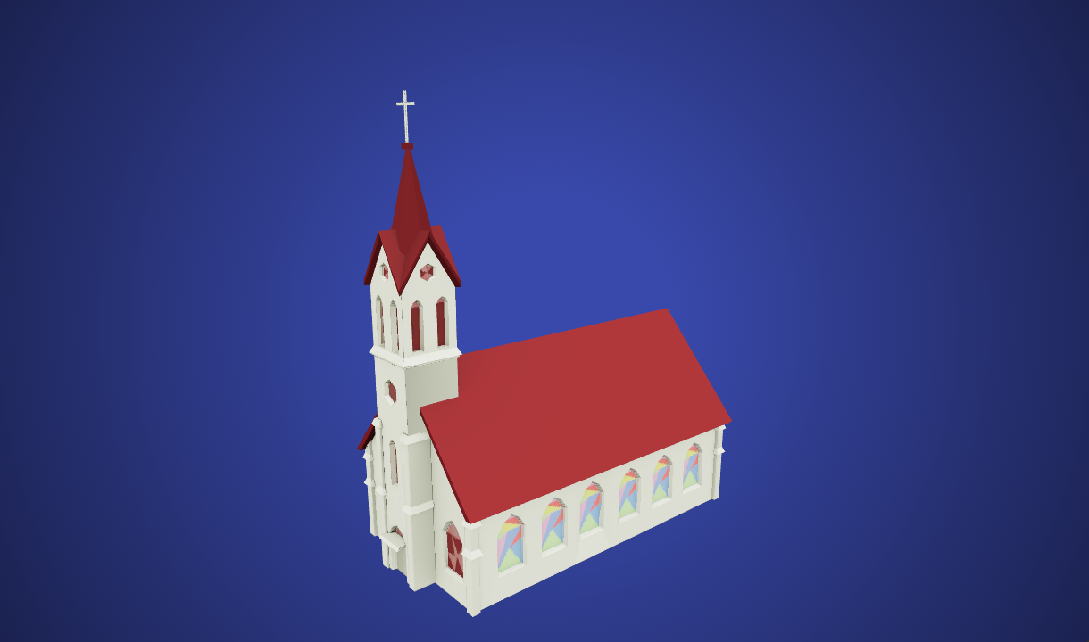 Church - Free 3D Model By Poly by Google - Poly Pizza