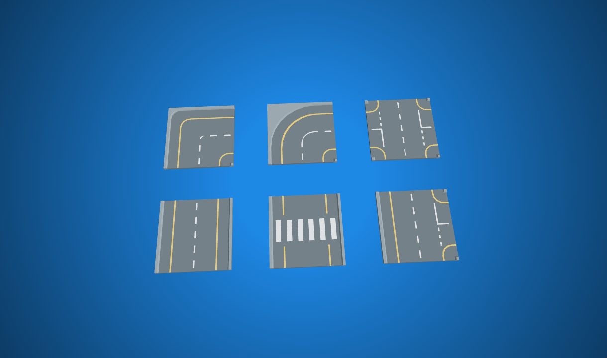 Road Bits - Free 3D Model By Kay Lousberg - Poly Pizza