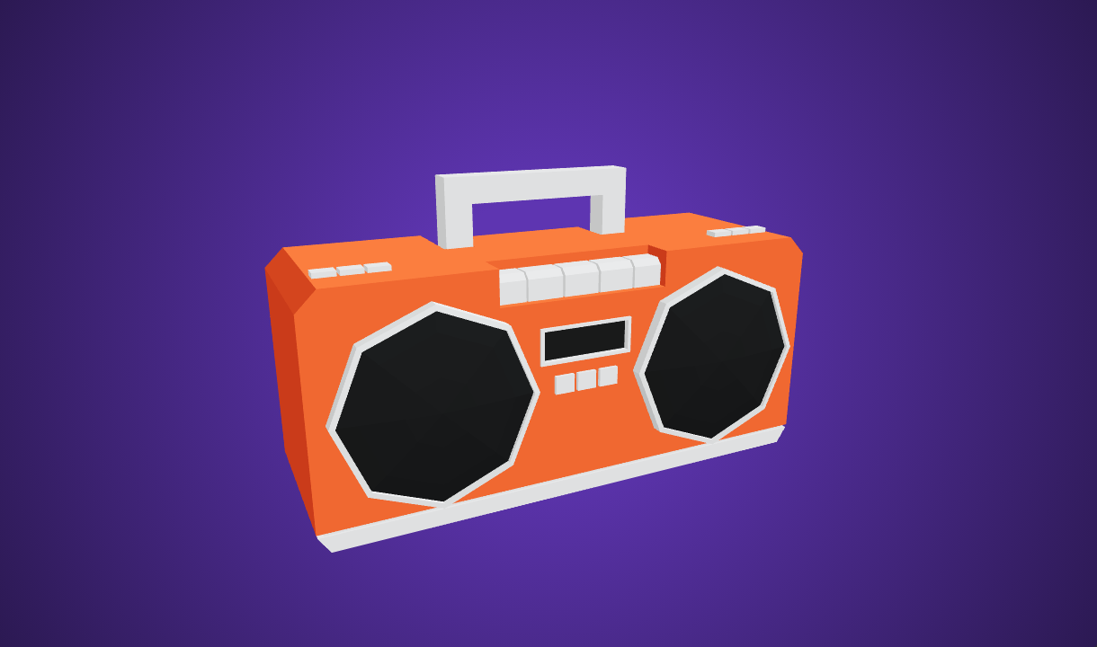 Booombox - Free 3D Model By Poly by Google - Poly Pizza