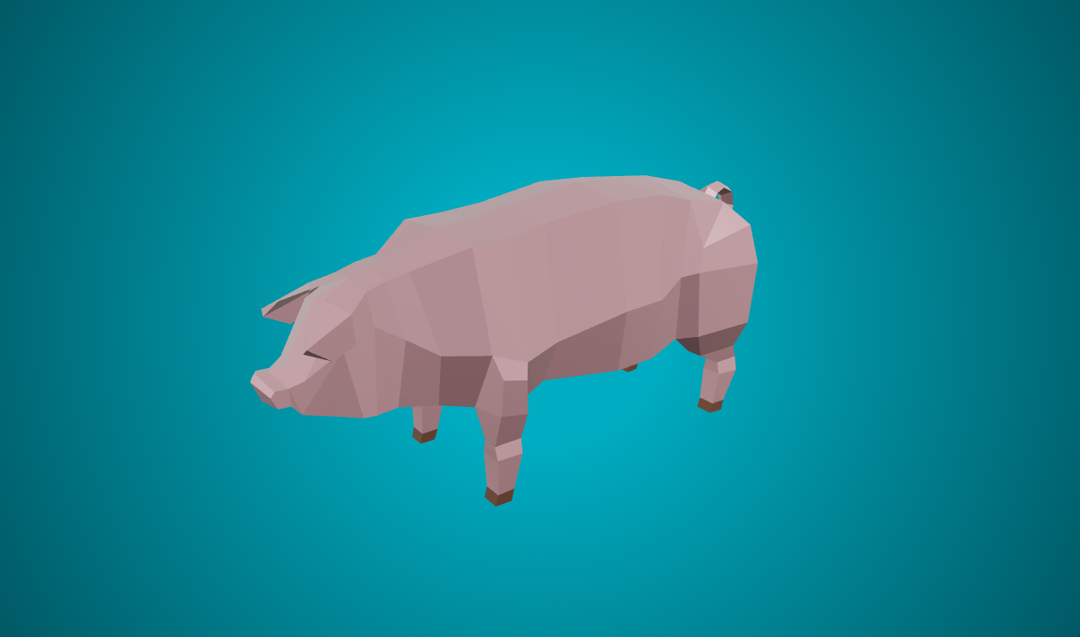 Pig - Free 3D Model By Quaternius - Poly Pizza