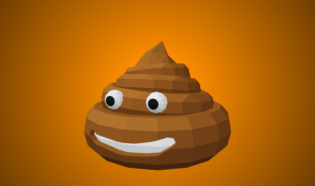 Scary Poop - Free 3D Model By hat_my_guy - Poly Pizza