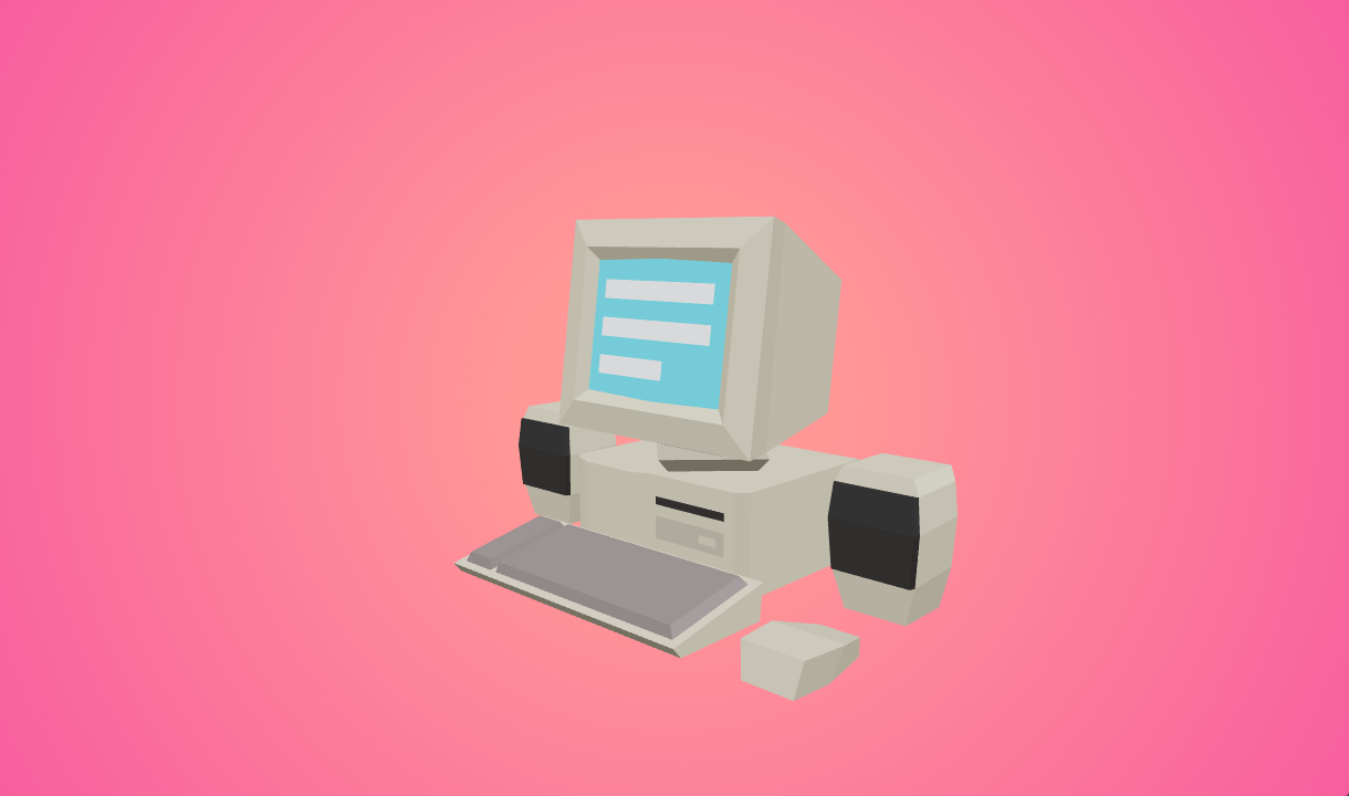 Computer 90s - Free 3D Model By Charlie - Poly Pizza