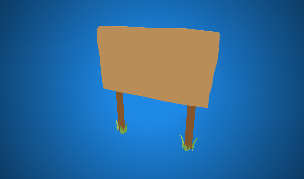 Wooden Sign - Free 3D Model By iPoly3D - Poly Pizza