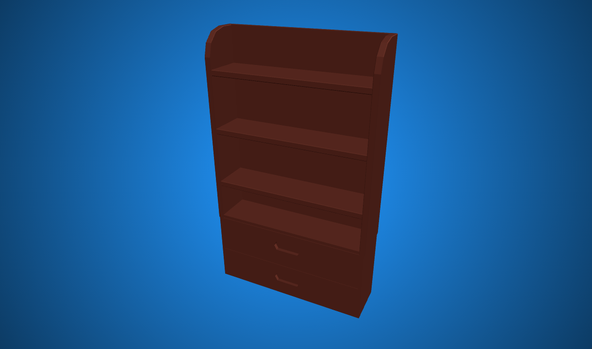 Small Bookshelf - Free 3D Model By Zsky - Poly Pizza