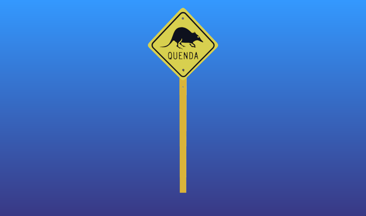 Quenda Sign - Free 3D Model By artdelart - Poly Pizza