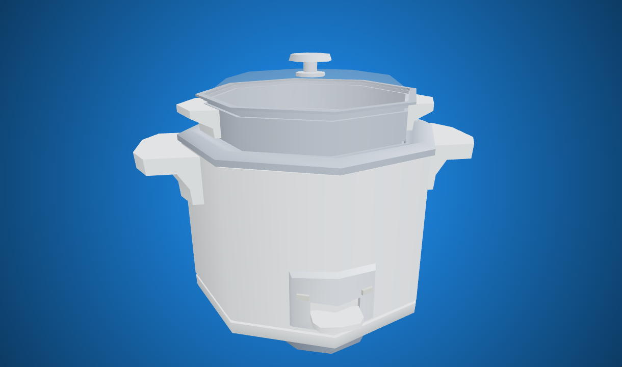Rice Cooker - Free 3D Model By MilkAndBanana - Poly Pizza