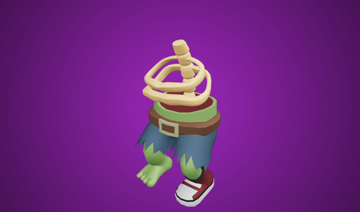 Zombie half - Free 3D Model By Quaternius - Poly Pizza