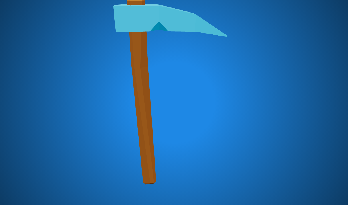 Diamond Hoe - Free 3D Model By julesgamer70000 - Poly Pizza