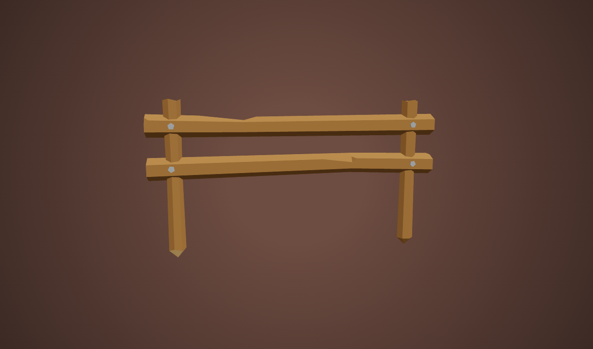 Wooden Fence - Free 3D Model By J-Toastie - Poly Pizza
