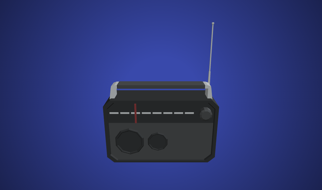 Radio - Free 3D Model By Quaternius - Poly Pizza