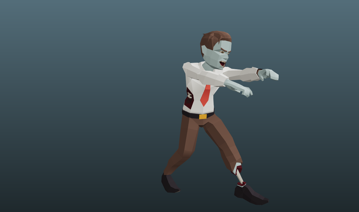 Zombie - Free 3D Model By bachosoftdesign - Poly Pizza