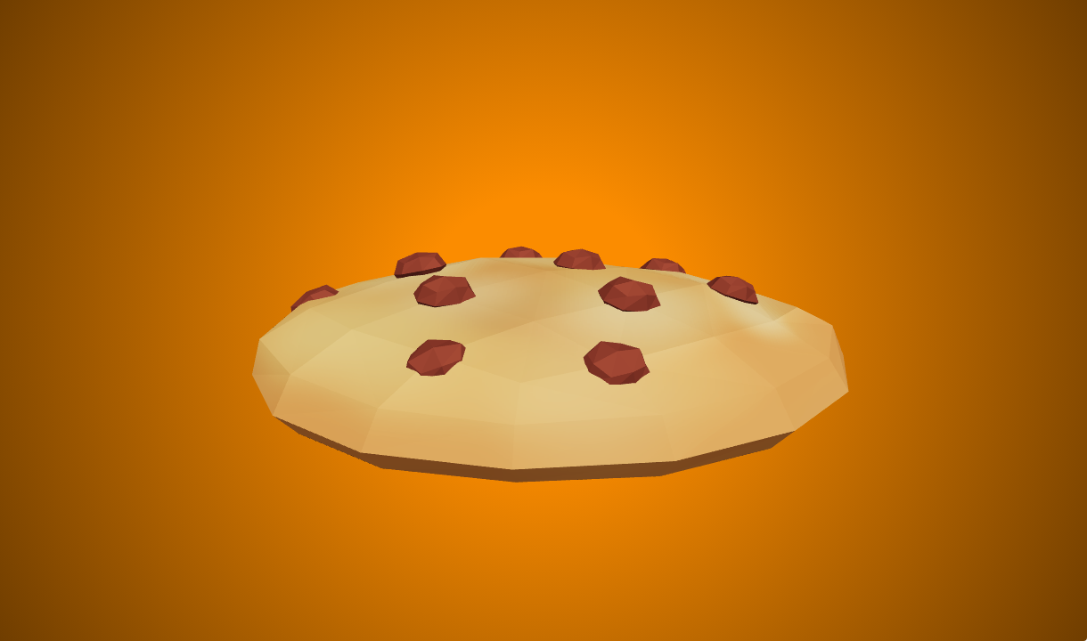 Cookie - Free 3D Model By Poly by Google - Poly Pizza
