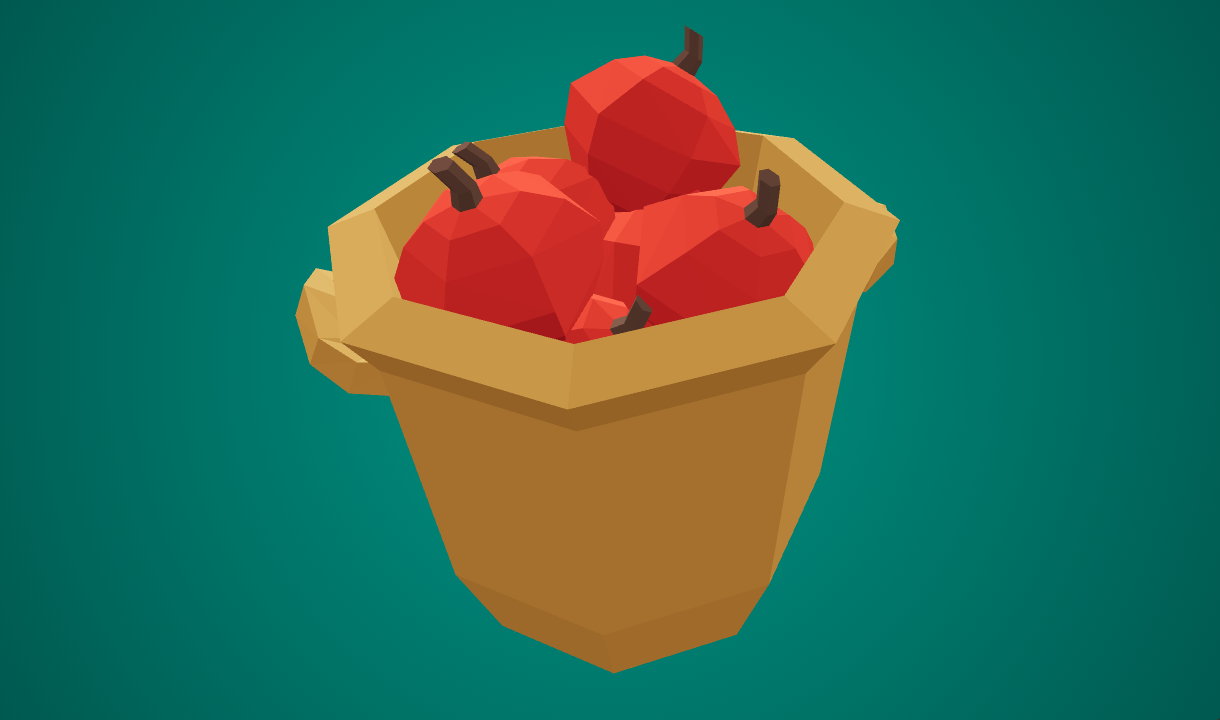 Basket of Apples - Game Asset - Free 3D Model By Don Carson - Poly Pizza